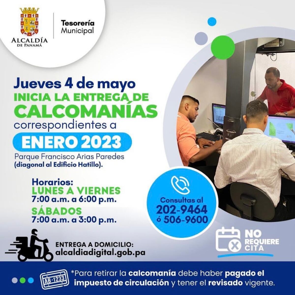 Alcaldía de Panamá inicia entrega de calcomanías de circulación ...